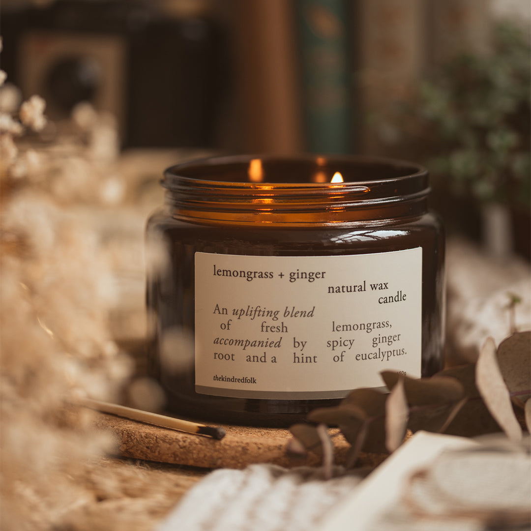 Lemongrass + Ginger Large Candle – The Kindred Folk