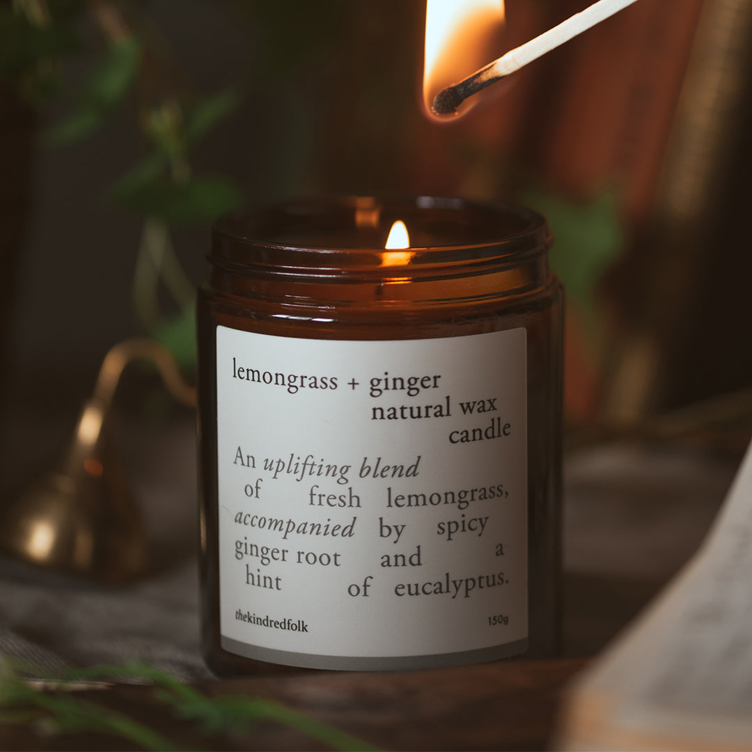 Lemongrass + Ginger Candle – The Kindred Folk